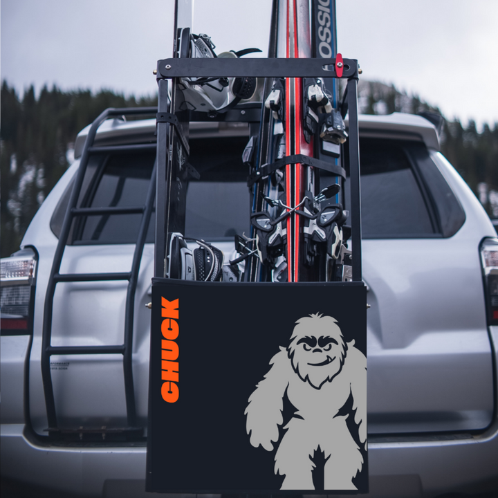 Chuck Bucket® | Hitch-Mounted Ski Rack for Adventure Travel