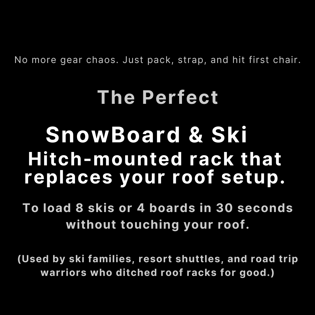Chuck Bucket® | Hitch-Mounted Ski Rack for Adventure Travel