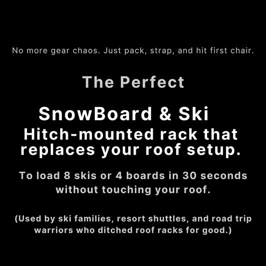 Chuck Bucket® | Hitch-Mounted Ski Rack for Adventure Travel