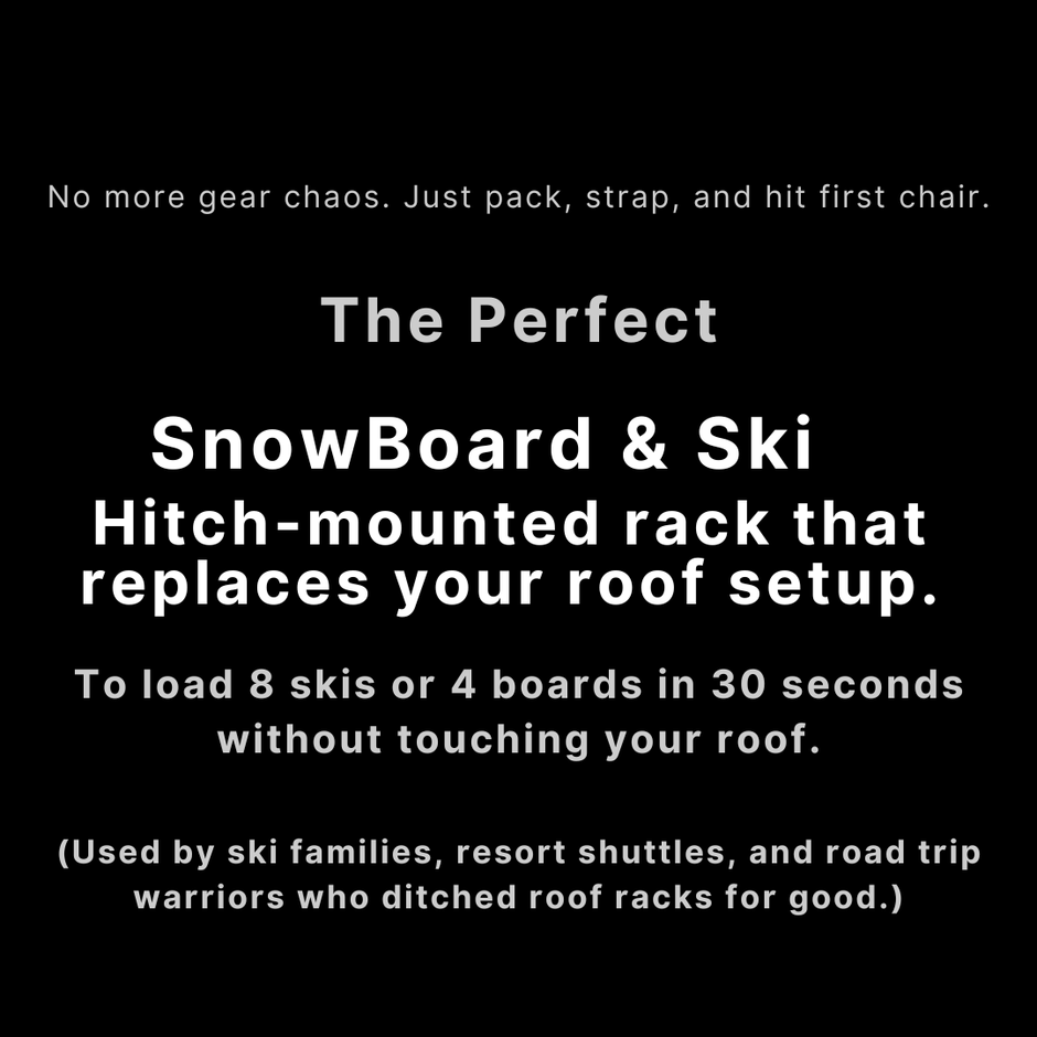 Chuck Bucket® | Hitch-Mounted Ski Rack for Adventure Travel